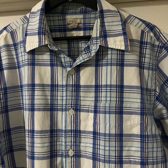 Carbon | Shirts | Carbon Blue Plaid Mens Shirt | Poshmark